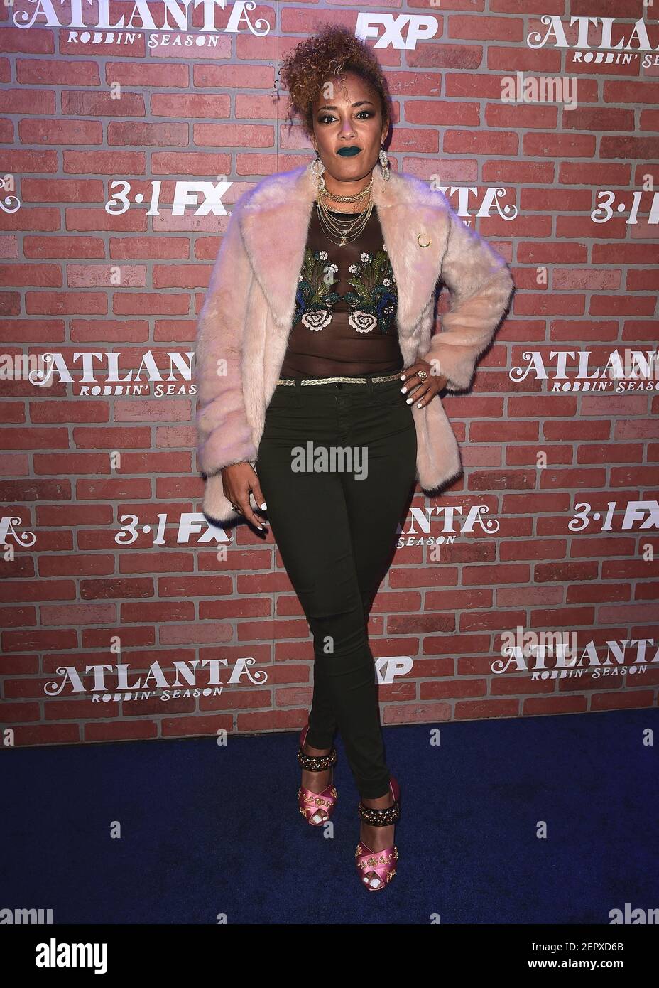 LOS ANGELES - FEBRUARY 19: Amanda Seales at the red carpet event for FX ...