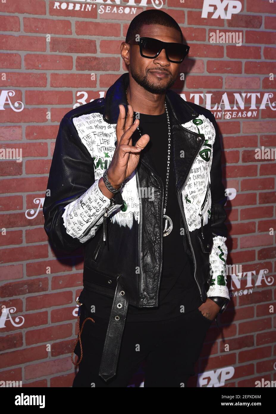 LOS ANGELES - FEBRUARY 19: Usher at the red carpet event for FX's ...