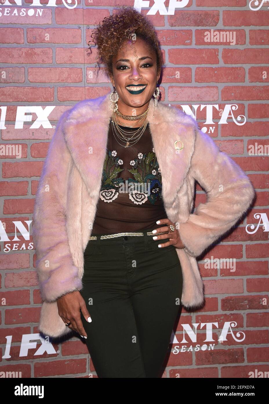 LOS ANGELES - FEBRUARY 19: Amanda Seales at the red carpet event for FX ...