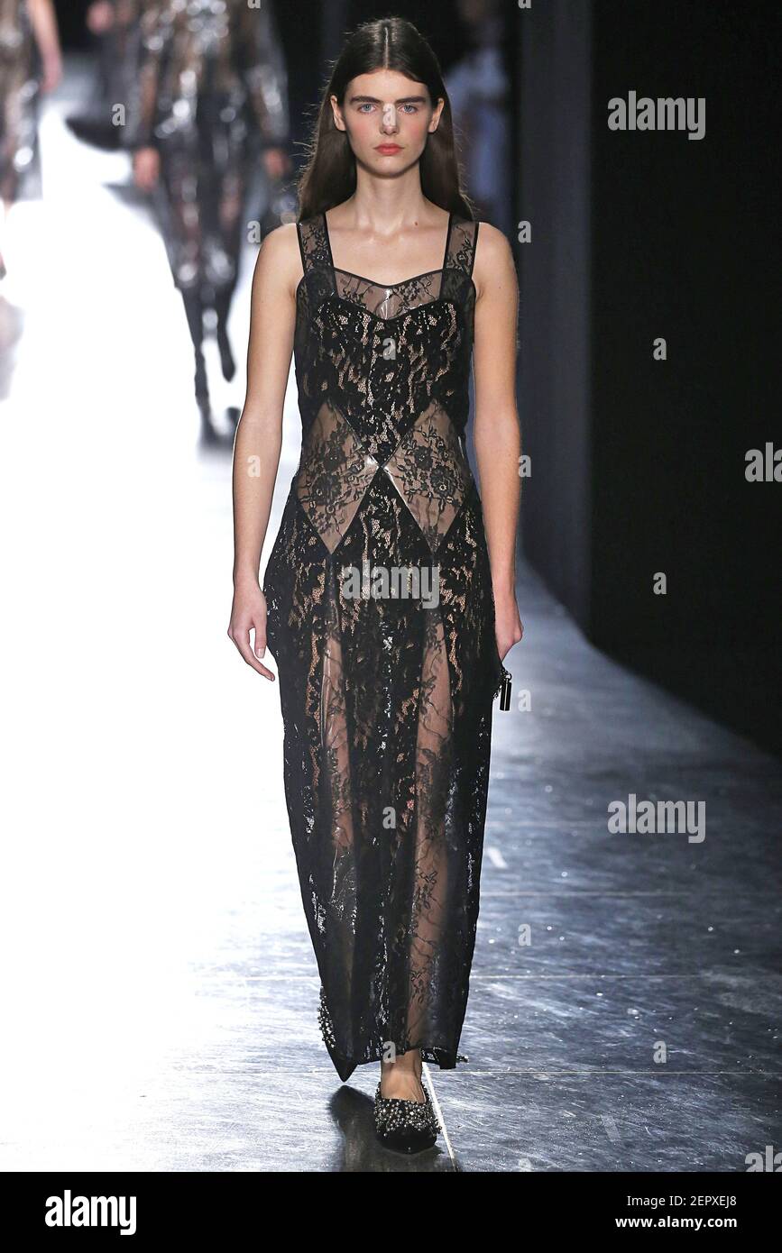 Model Maya Gunn walks on the runway during the Christopher Kane Fashion ...