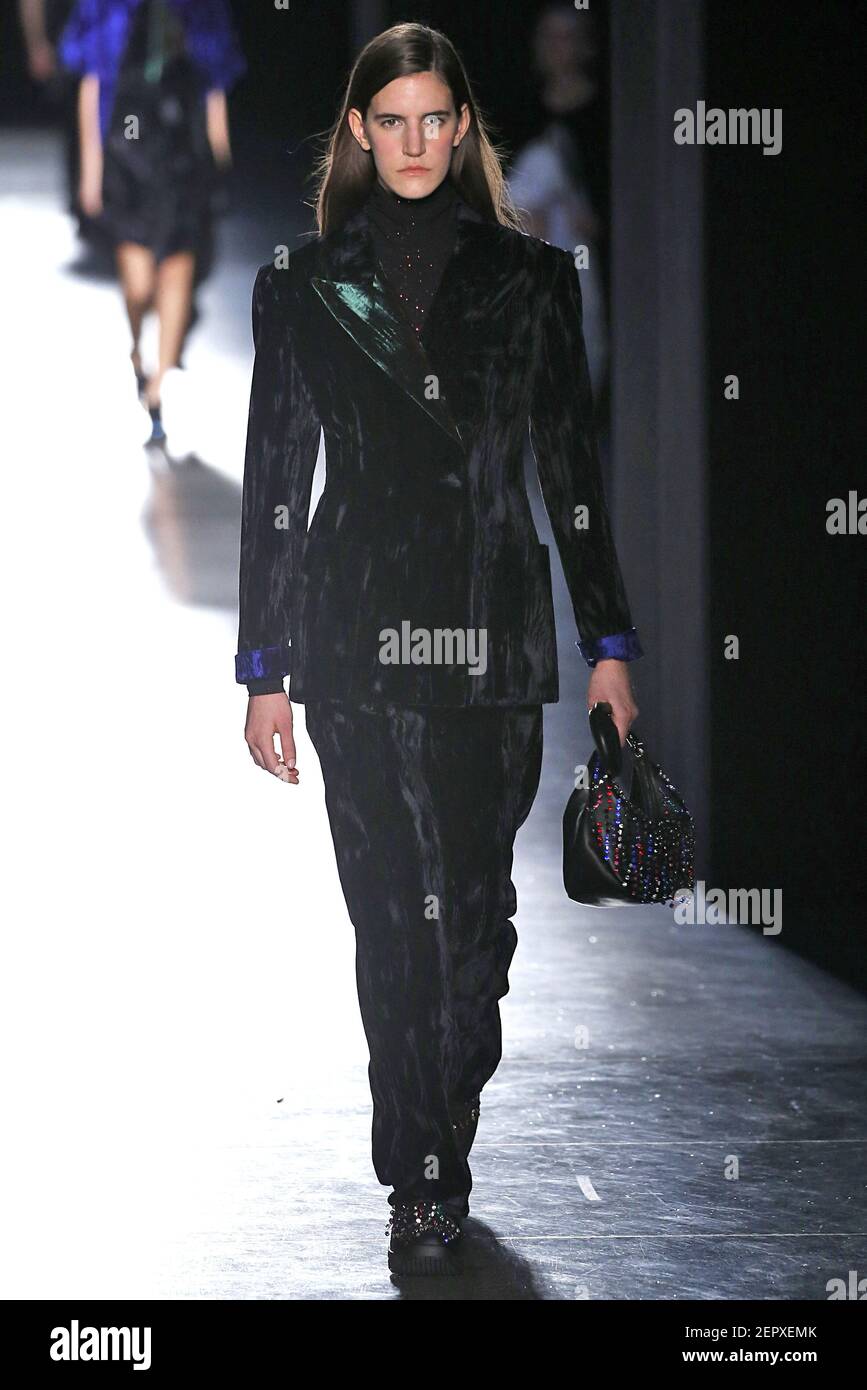 Model Veronica Manavella walks on the runway during the Christopher ...