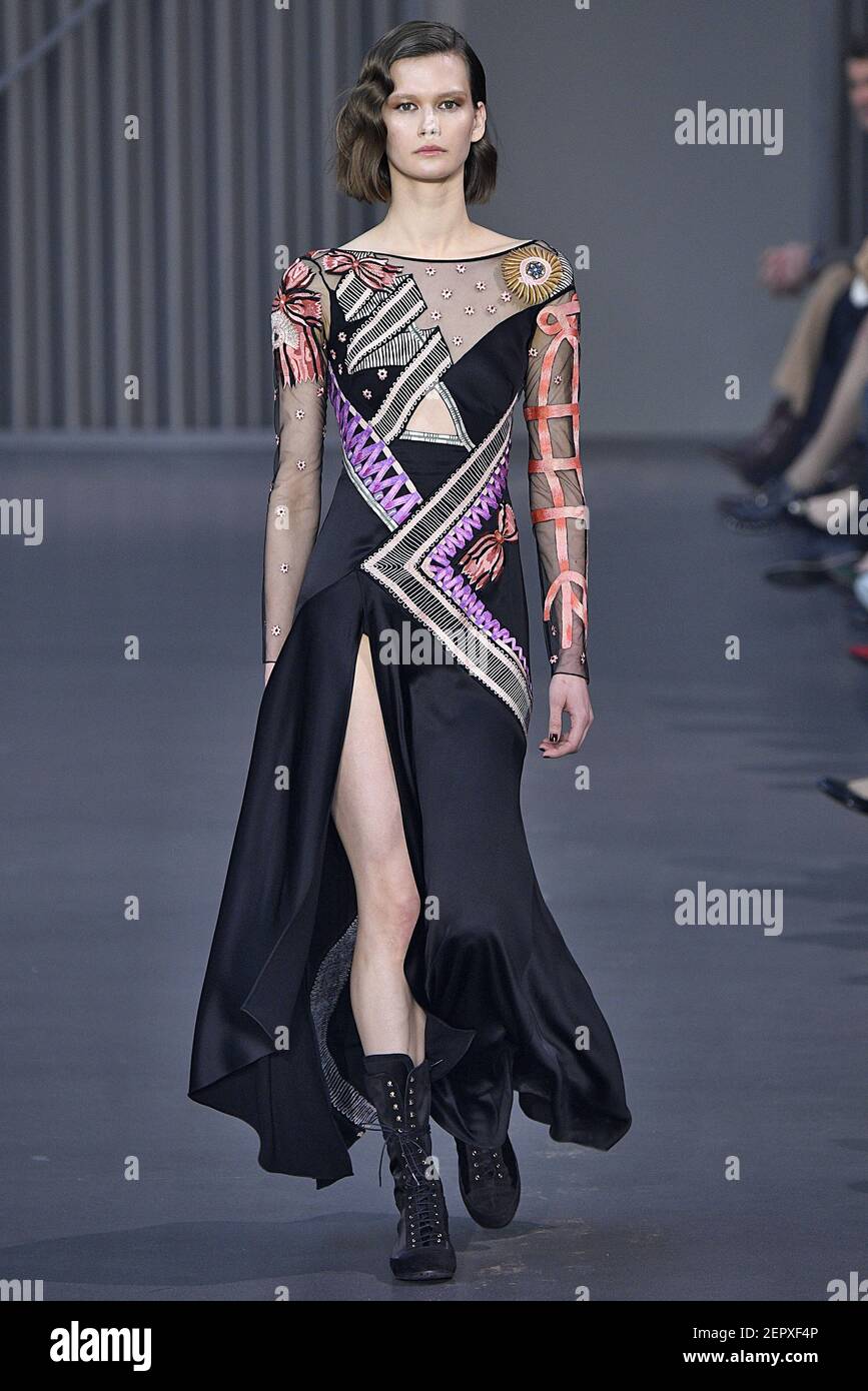 Model Daniela Kocianova walks on the runway during the Temperley ...