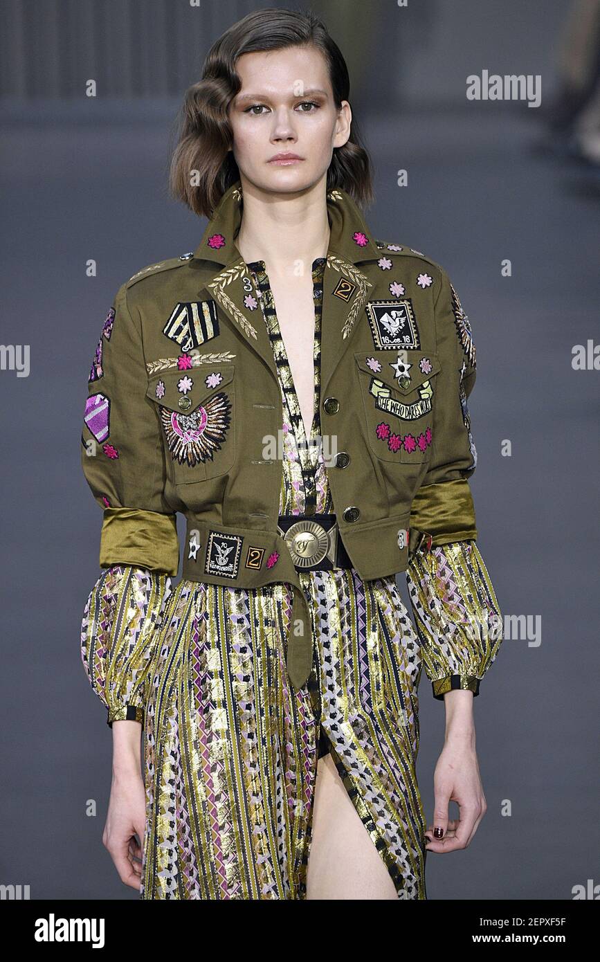 Model Daniela Kocianova walks on the runway during the Temperley ...
