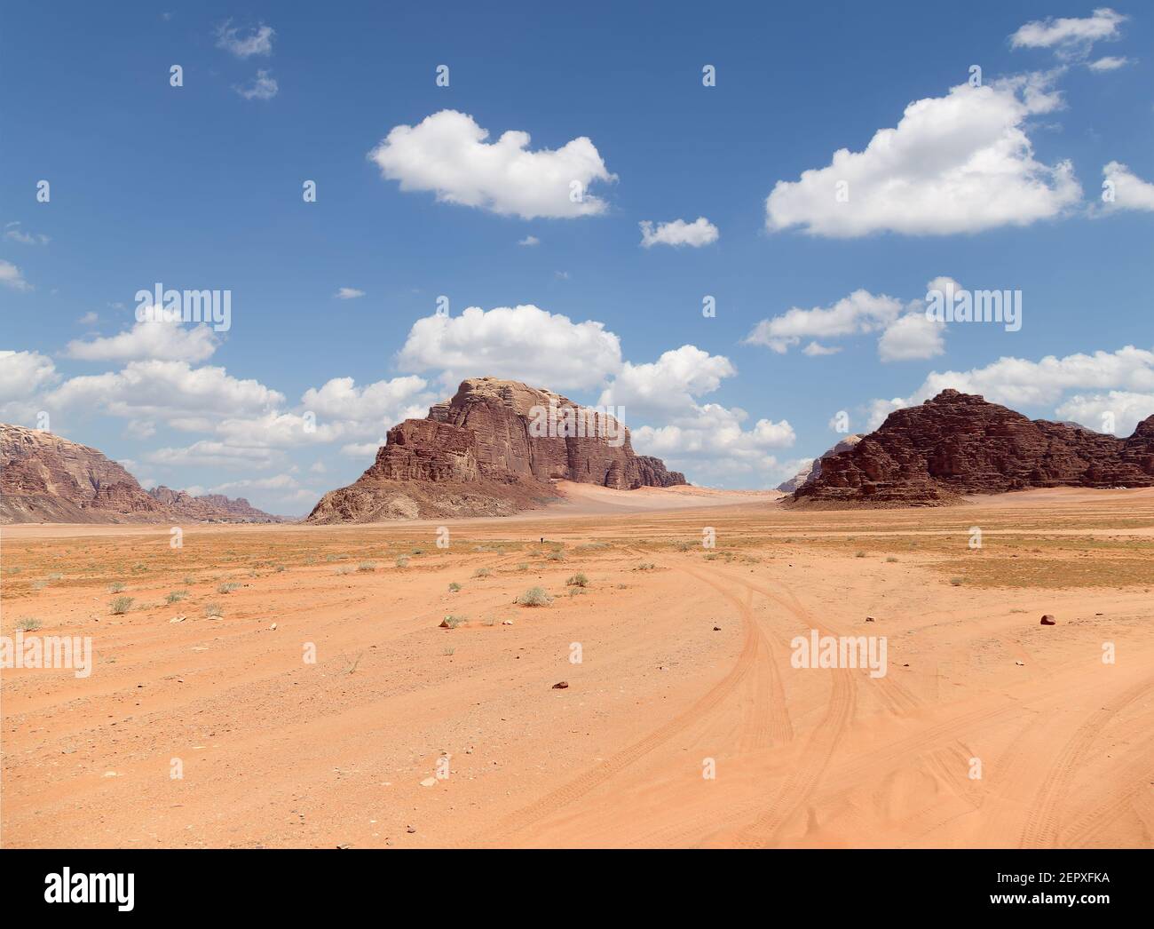 Wadi Rum Desert also known as The Valley of the Moon is a valley cut ...