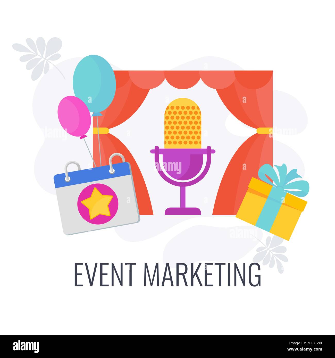 Event marketing Icon. Holiday calendar date. Cake, camera Stock Vector ...