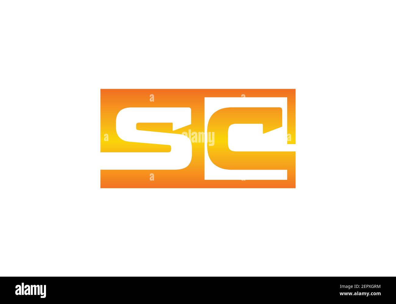 Initial Monogram Letter S C Logo Design Vector Template. S C Letter ...