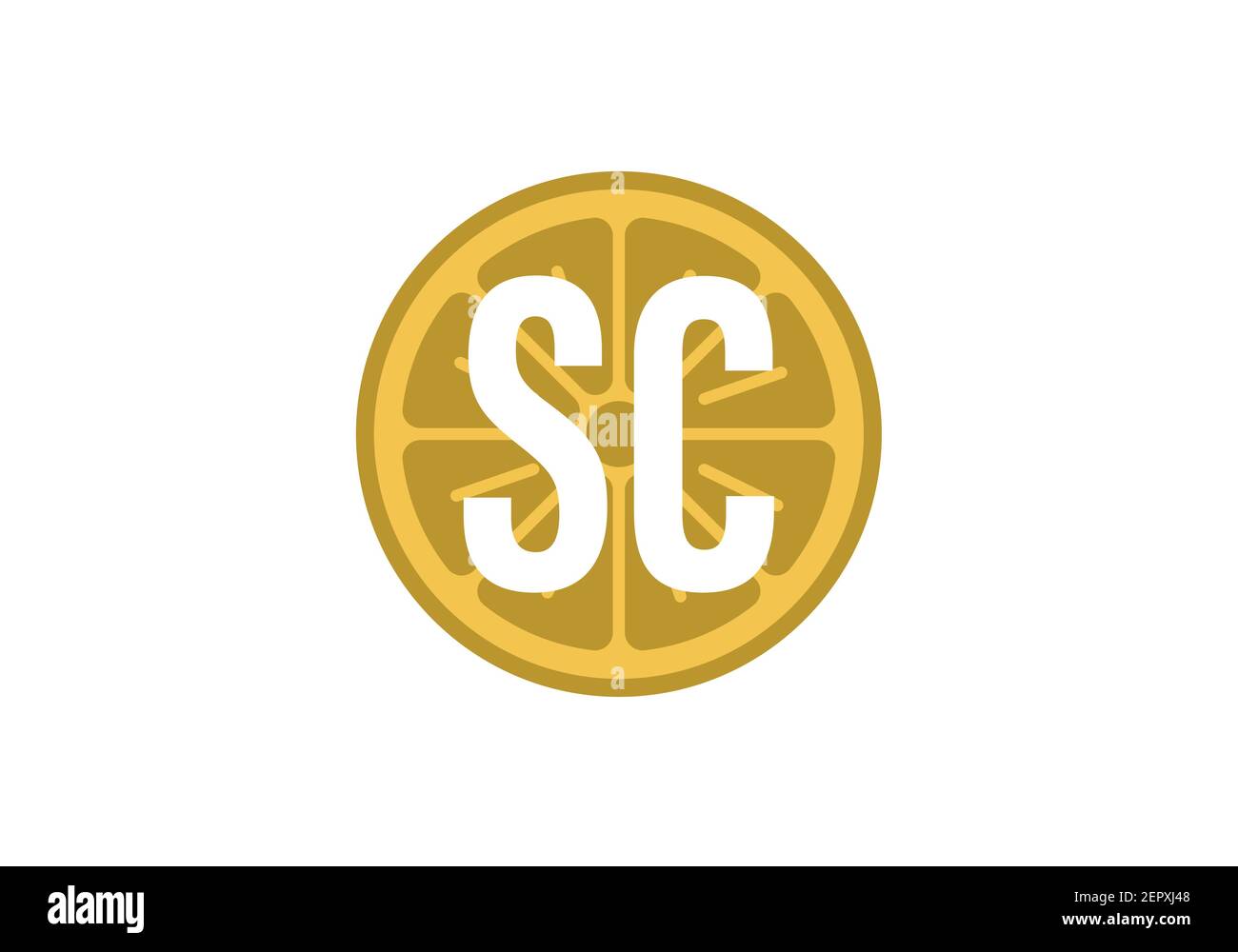 Initial Monogram Letter S C Logo Design Vector Template. S C Letter ...