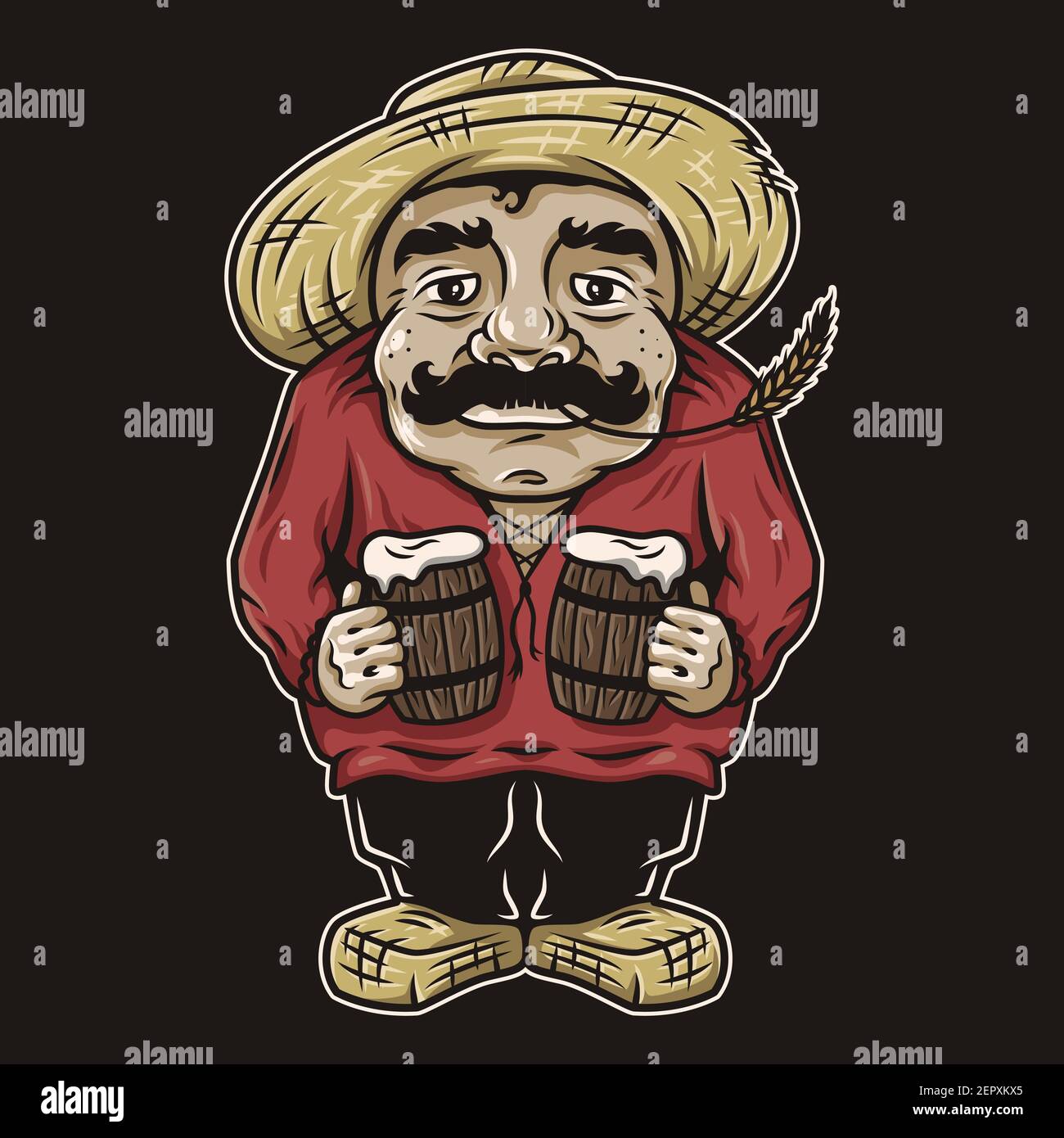 Two pints of lager Stock Vector Images - Alamy