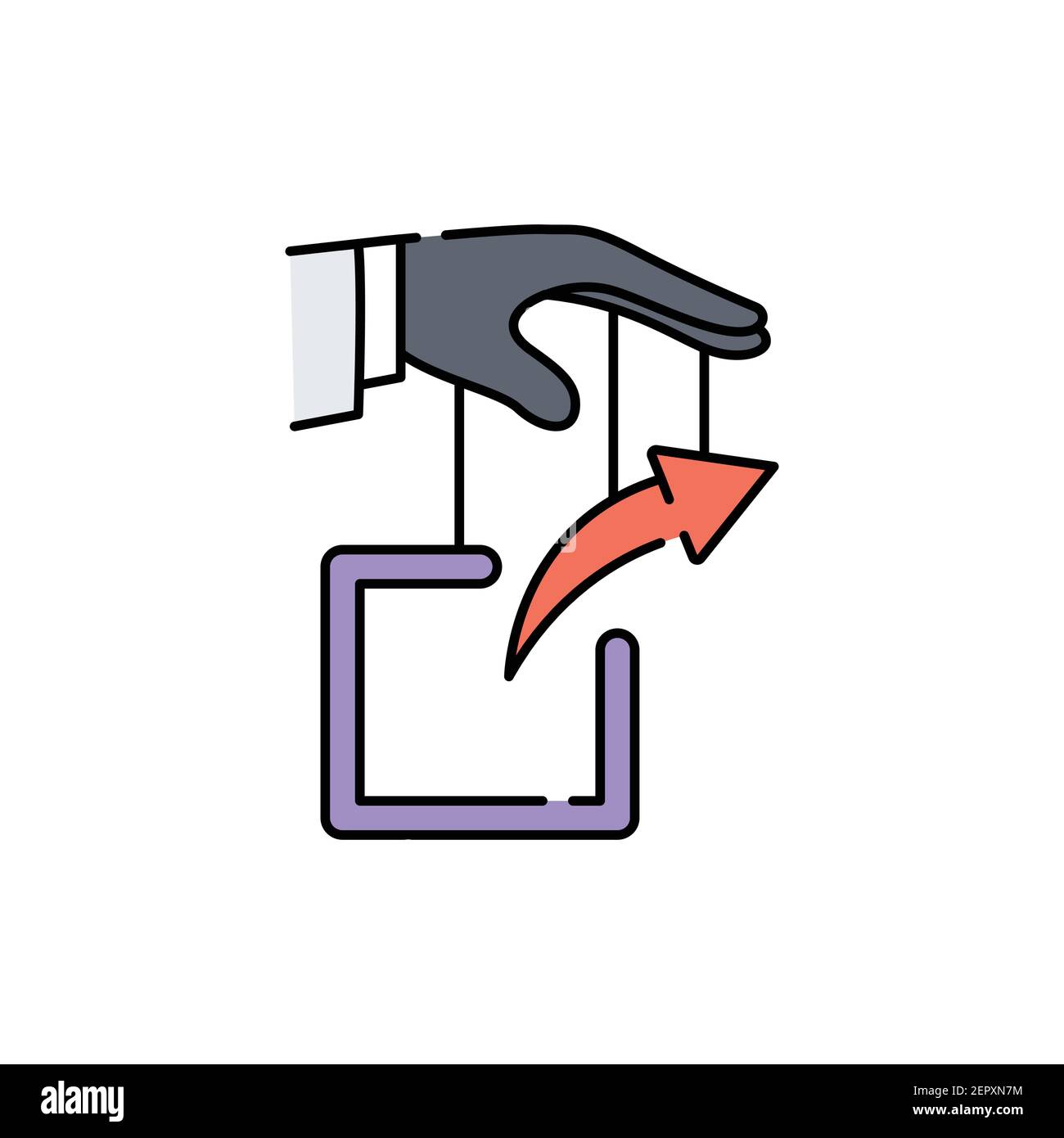 Link manipulation olor line icon. Pictogram for web page, mobile app ...