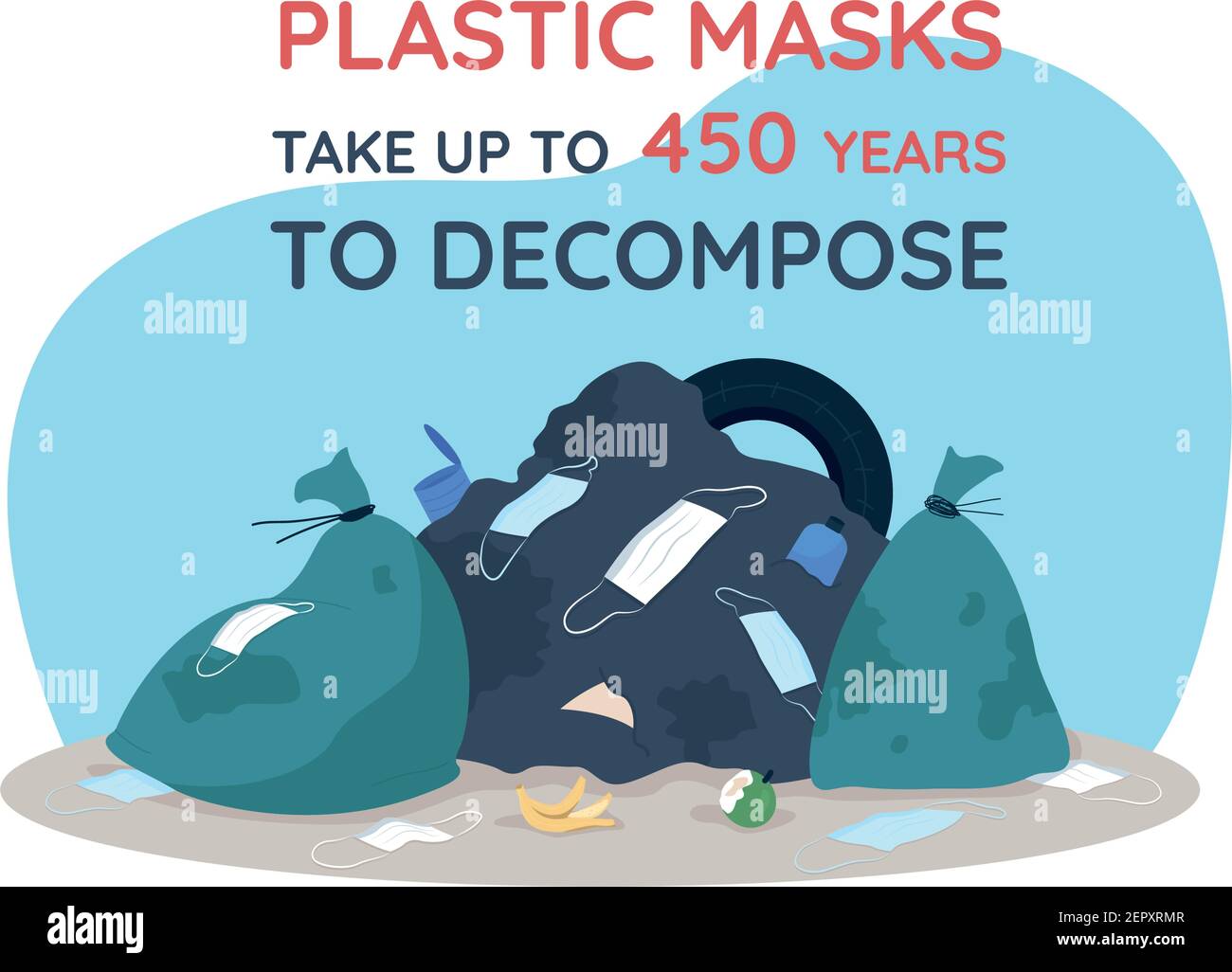 Plastic masks 2D vector web banner, poster Stock Vector Image & Art - Alamy
