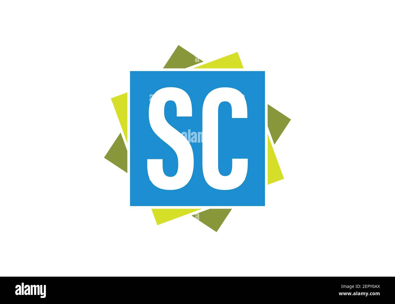 Initial Monogram Letter S C Logo Design Vector Template. S C Letter ...