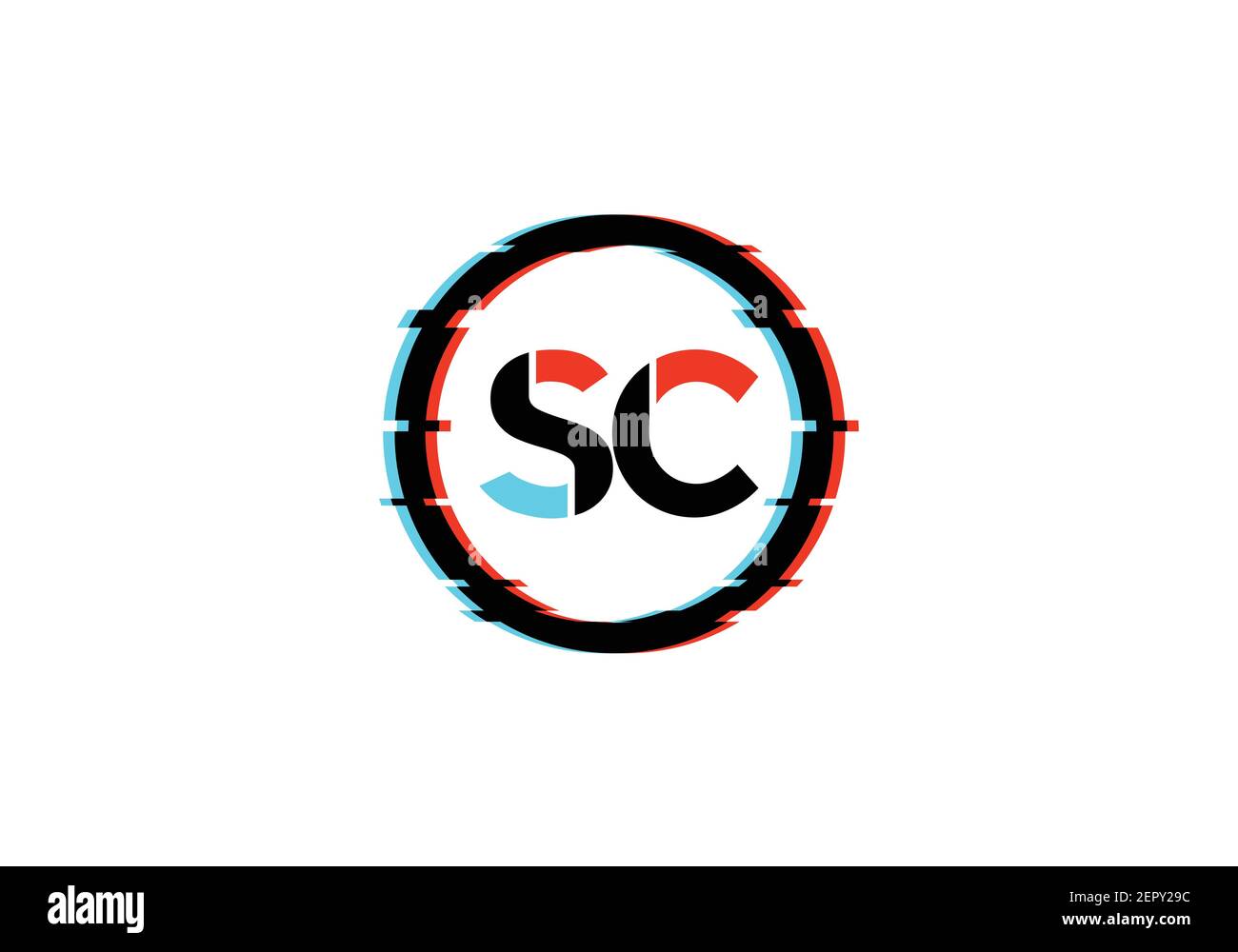 Initial Monogram Letter S C Logo Design Vector Template. S C Letter ...