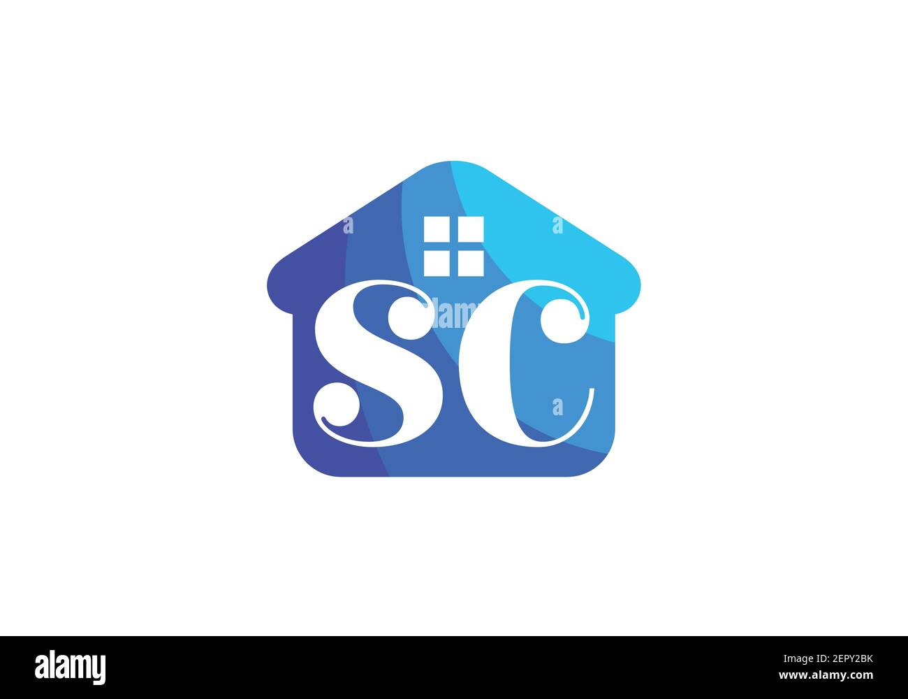 Initial Monogram Letter S C Logo Design Vector Template. S C Letter ...