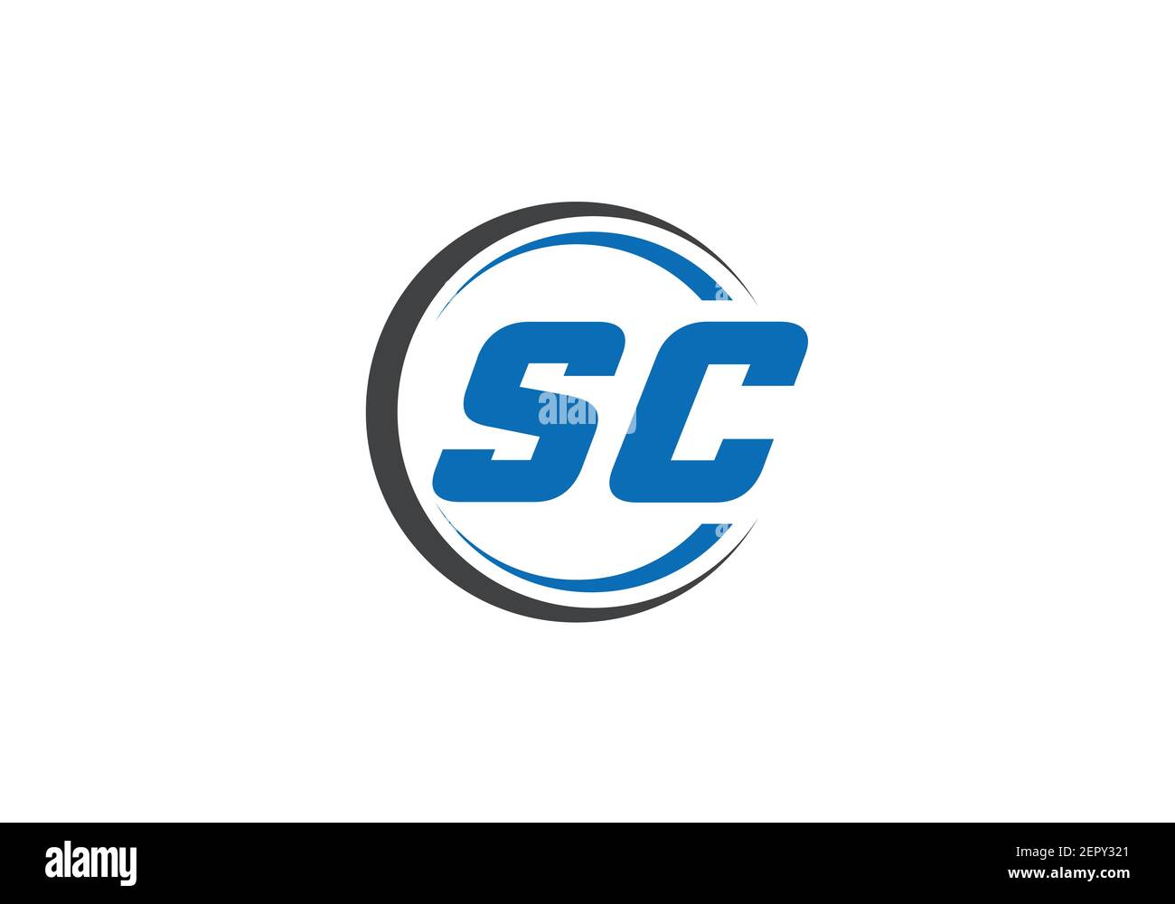 Initial Monogram Letter S C Logo Design Vector Template. S C Letter ...