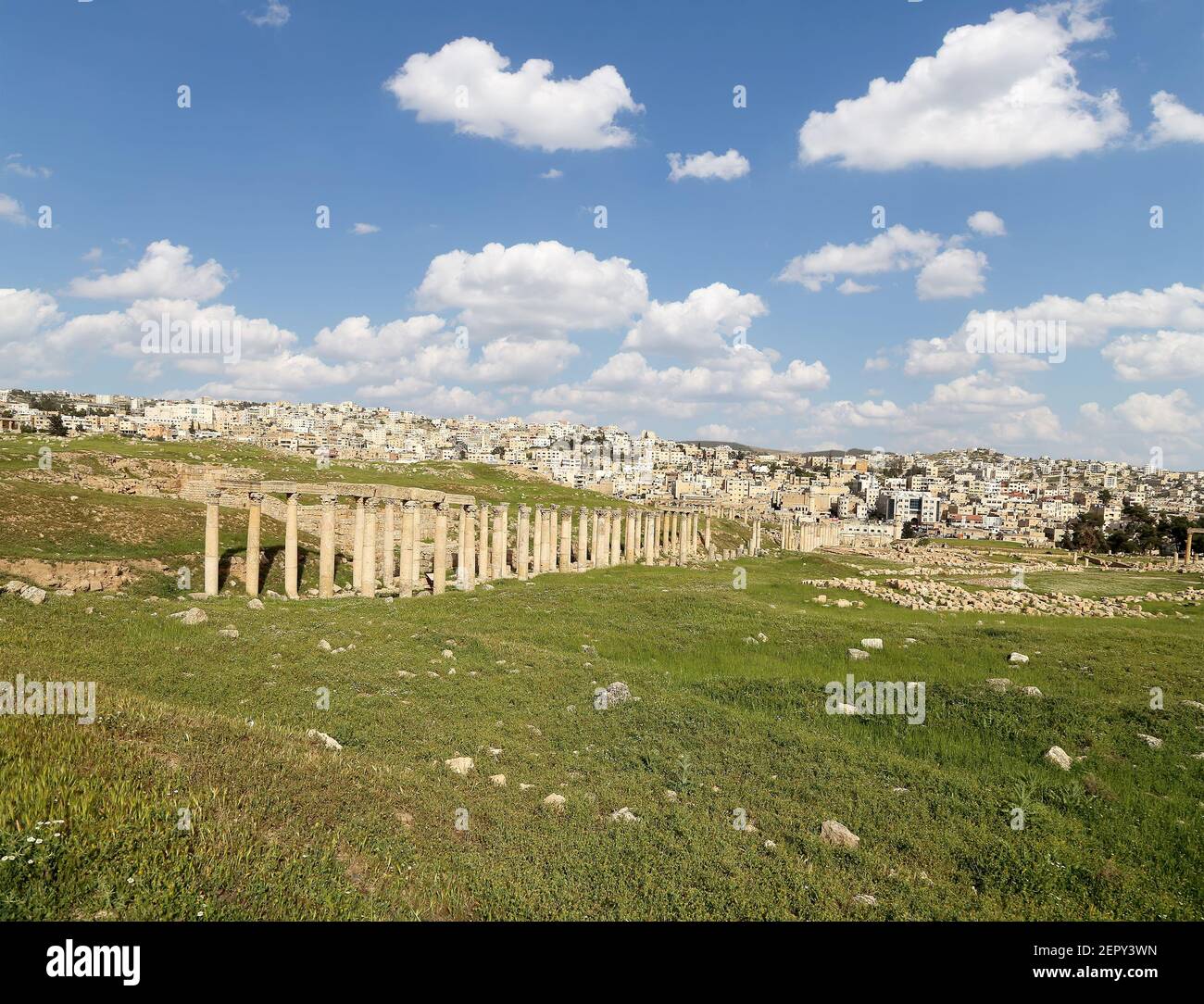 Roman ruins in the Jordanian city of Jerash (Gerasa of Antiquity ...