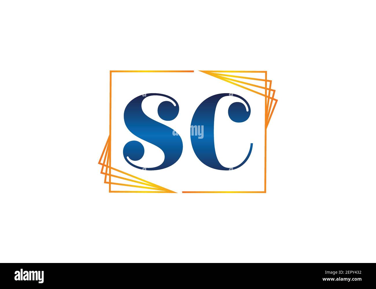 Initial Monogram Letter S C Logo Design Vector Template. S C Letter ...