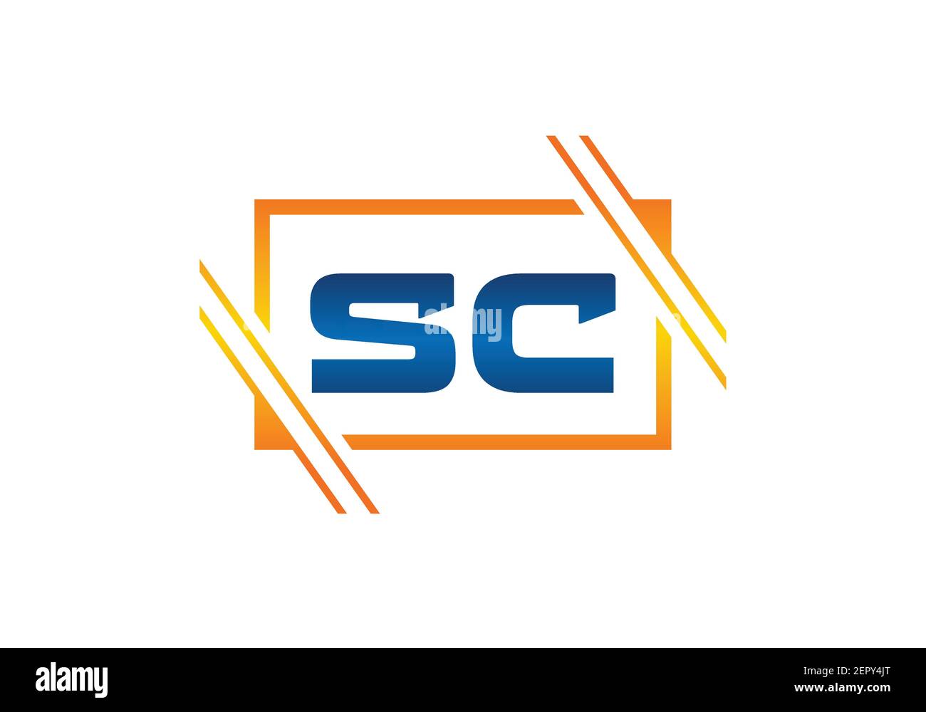 Initial Monogram Letter S C Logo Design Vector Template. S C Letter ...