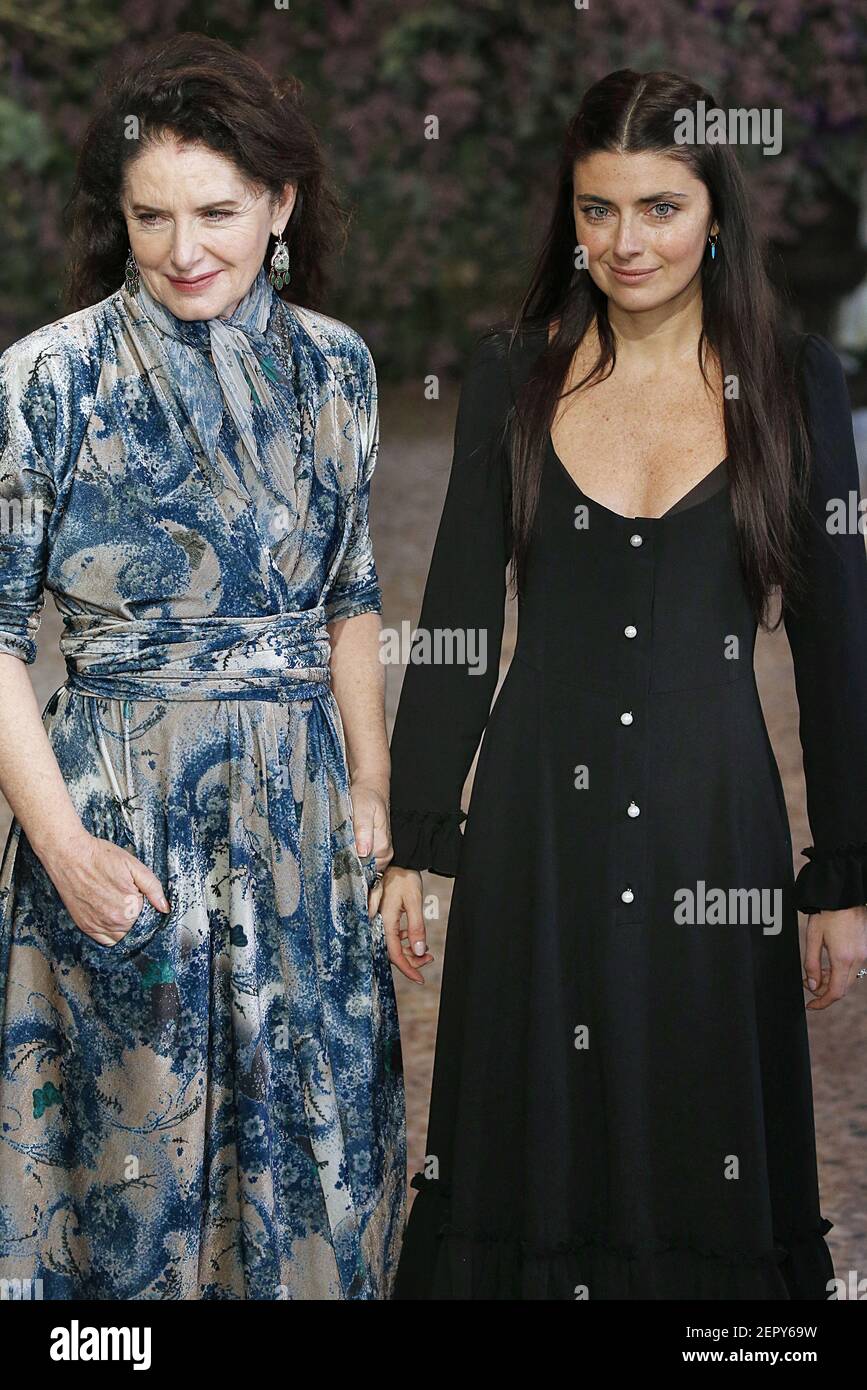 Designer Luisa Beccaria and her daughter Lucilla Beccaria walks on the ...