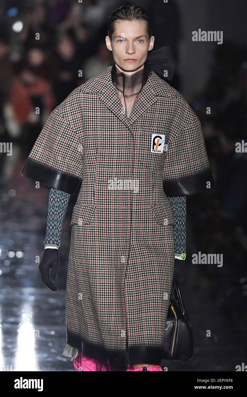 Model Karolin Wolter walks on the runway during the Prada Fashion Show ...