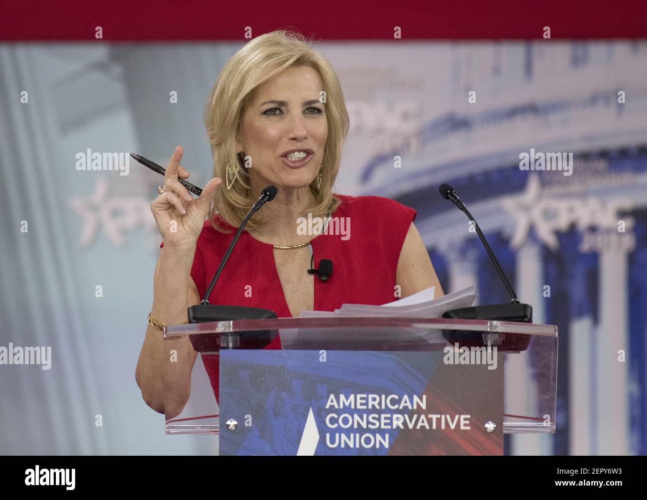 Laura Ingraham of Fox News speaks at the Conservative Political Action ...
