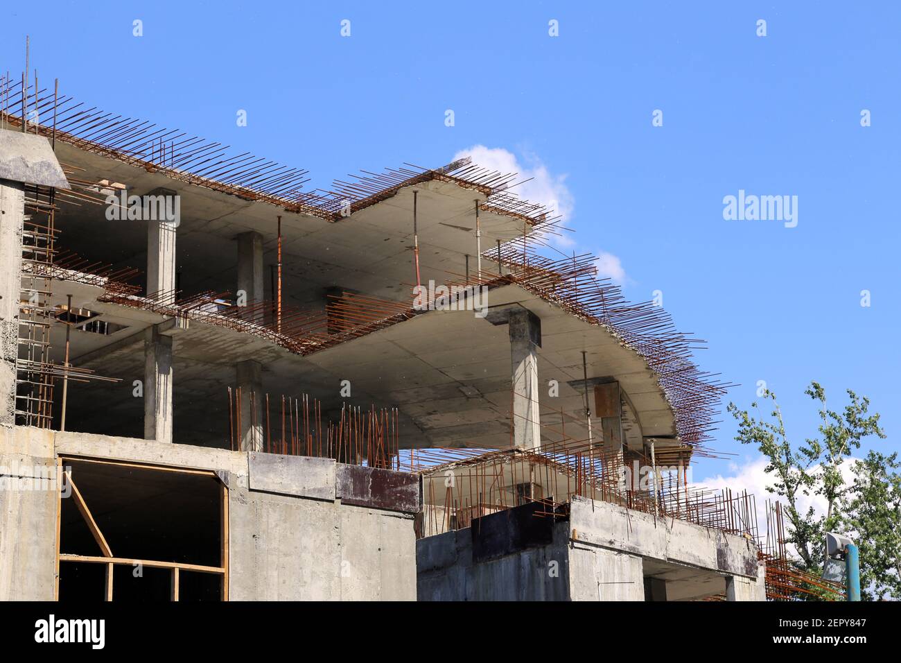 Concrete formwork on construction site Stock Photo - Alamy