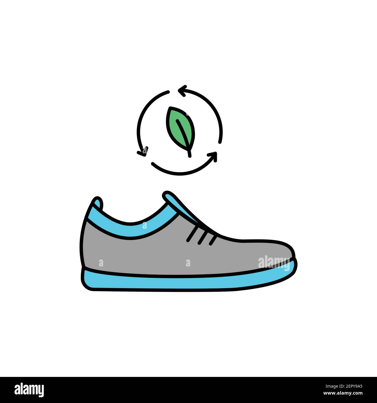 Eco shoe color line icon. Pictogram for web page, mobile app, promo. UI ...