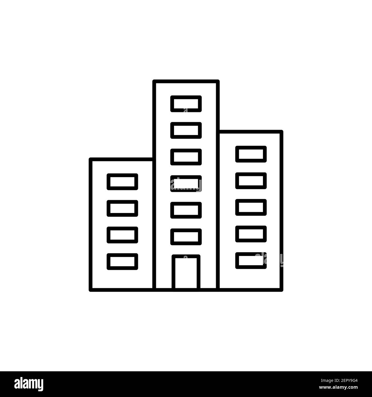 Building line icon. House linear symbol. Home outline sign. Vector ...