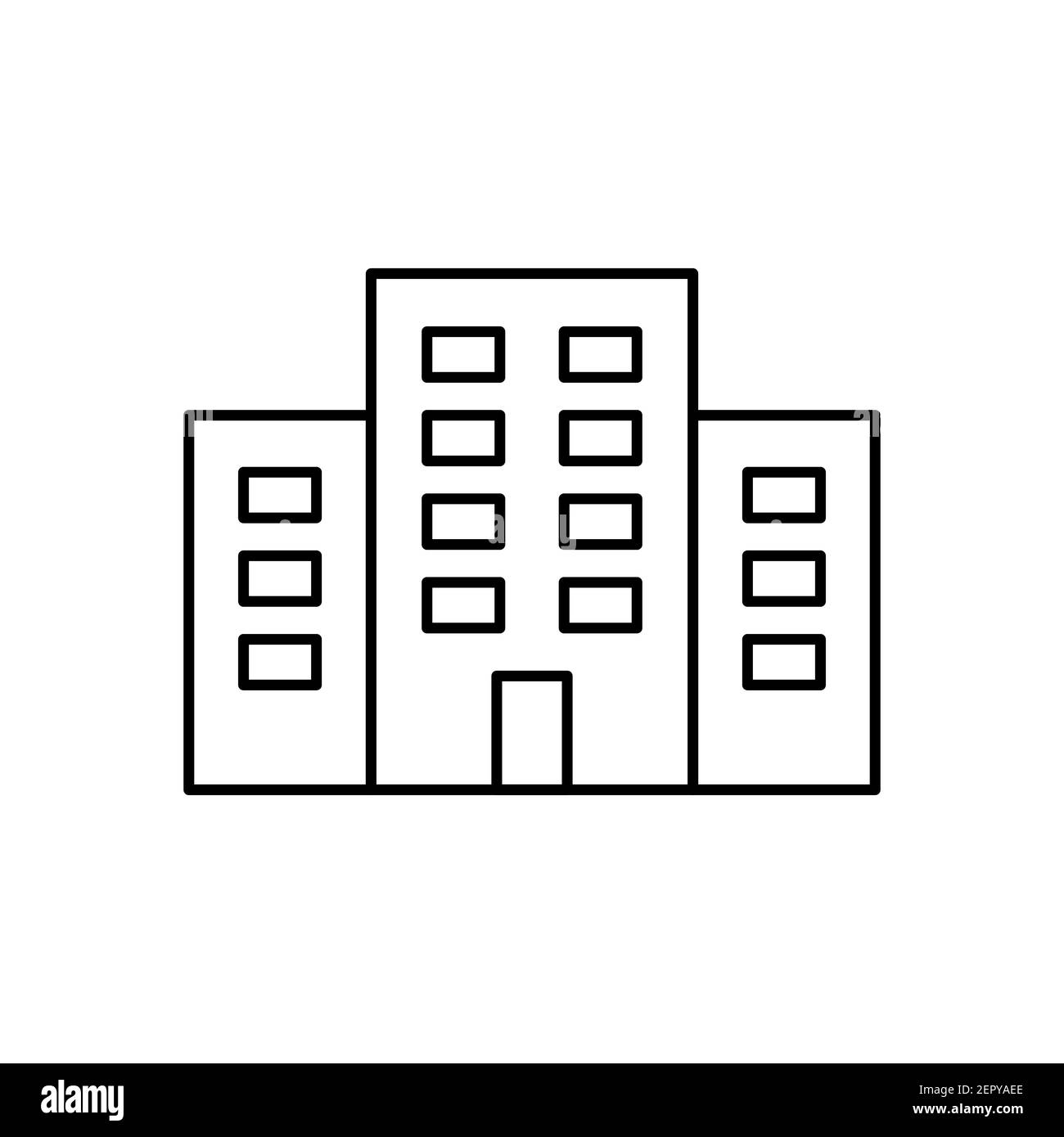 Building line icon. House linear symbol. Home outline sign. Vector ...