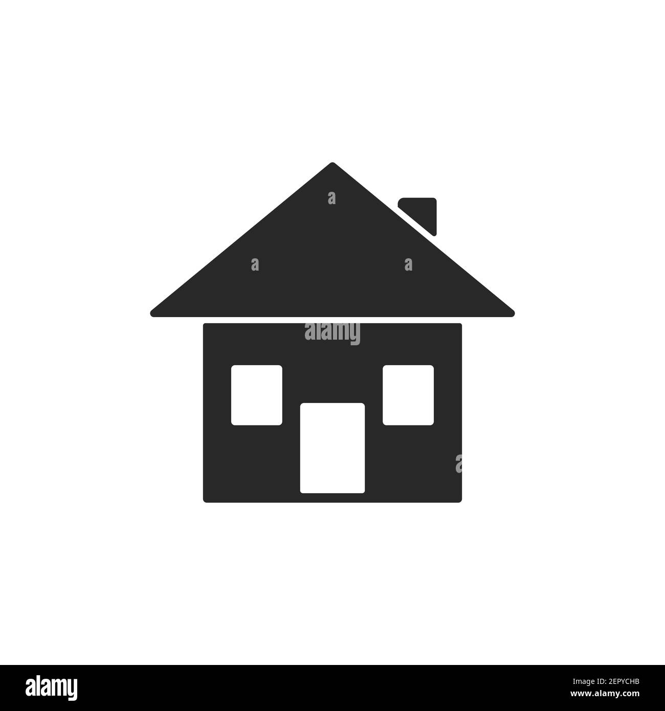 House icon. Building outline symbol. Real estate shape. Home silhouette ...