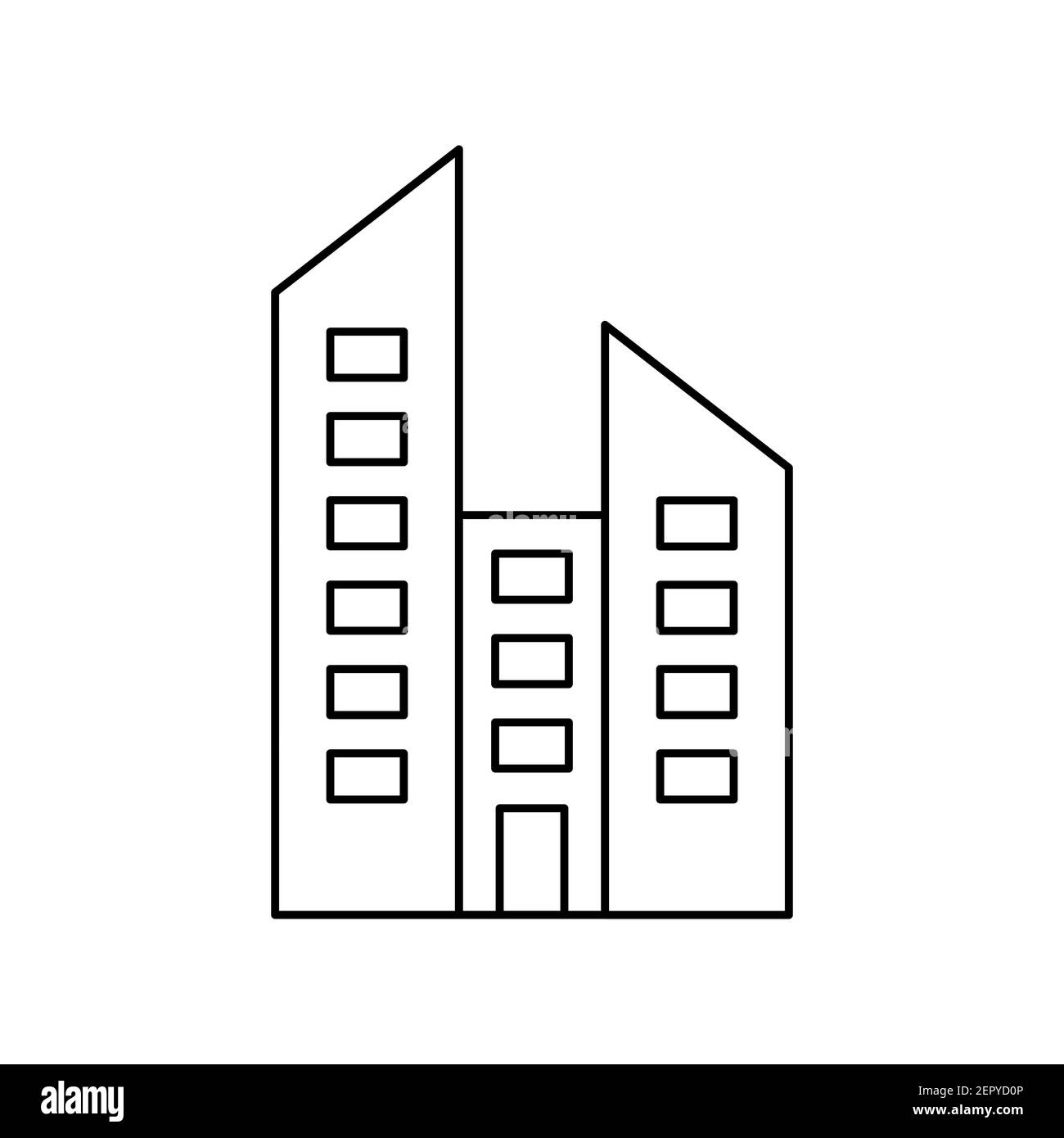 Building line icon. House linear symbol. Home outline sign. Vector ...