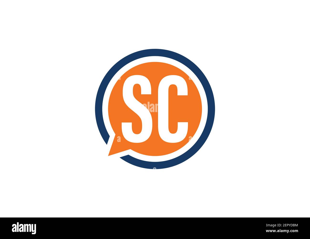 Initial Monogram Letter S C Logo Design Vector Template. S C Letter ...