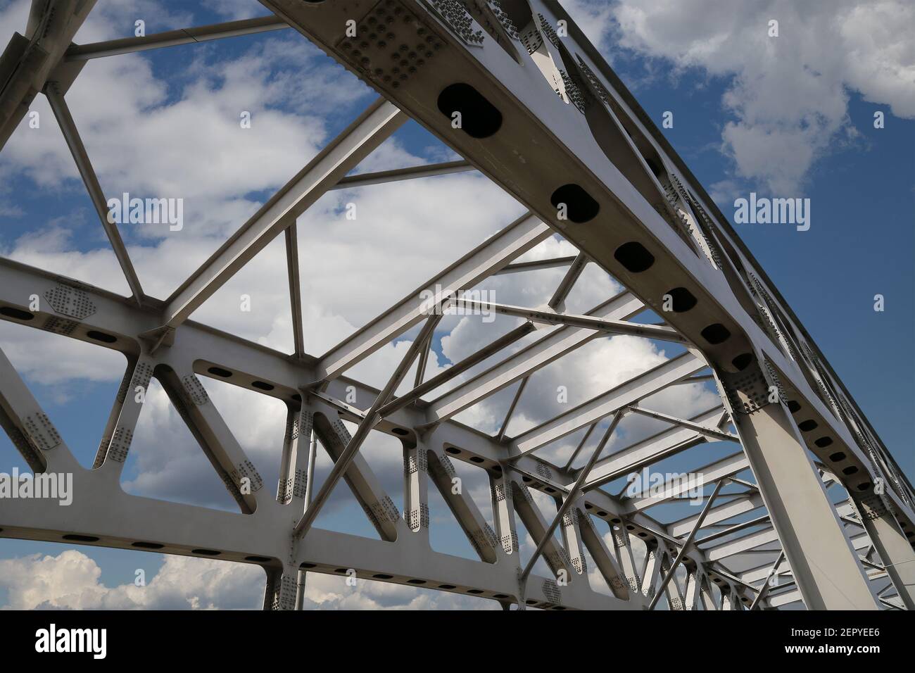 metal structure of the bridge Stock Photo - Alamy