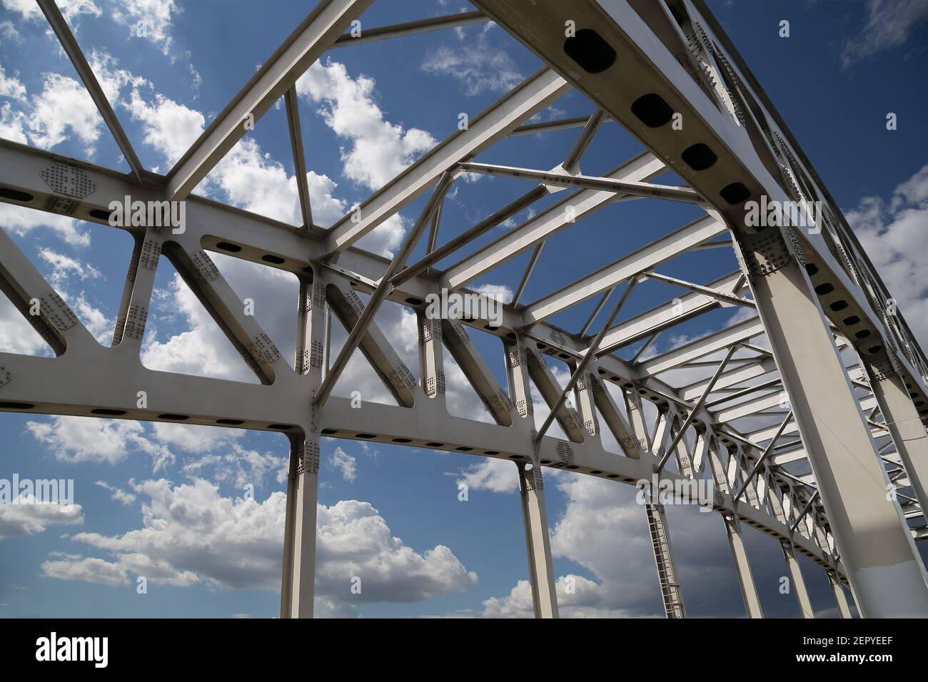 metal structure of the bridge Stock Photo - Alamy