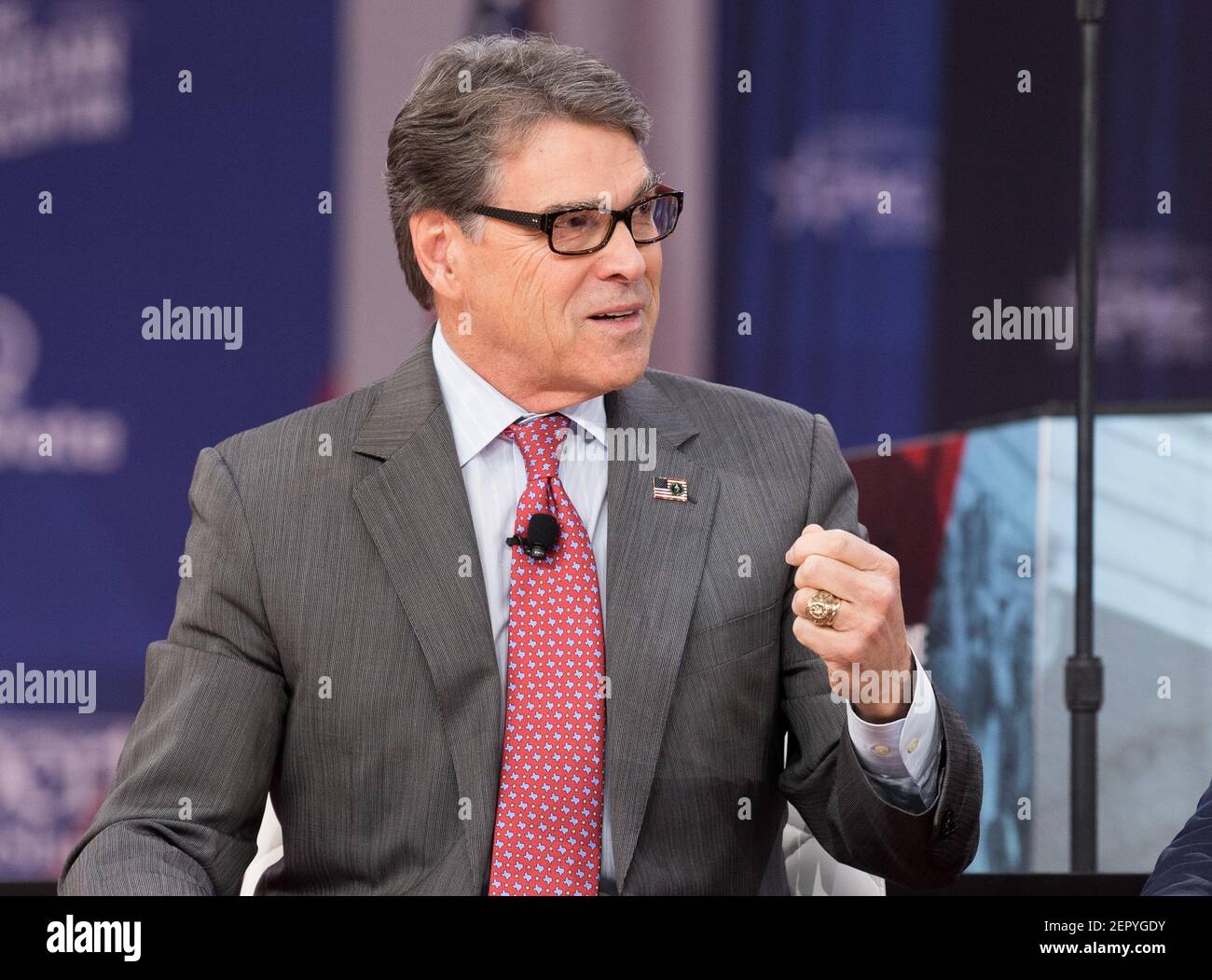 Rick Perry, United States Secretary of Energy, at the Conservative ...