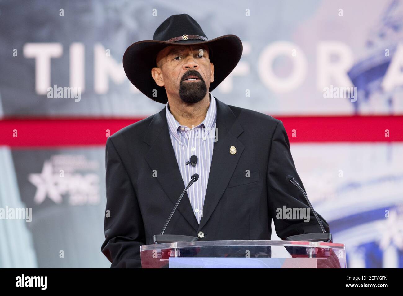 David Clarke, former Sheriff of Milwaukee County, Wisconsin, at the ...