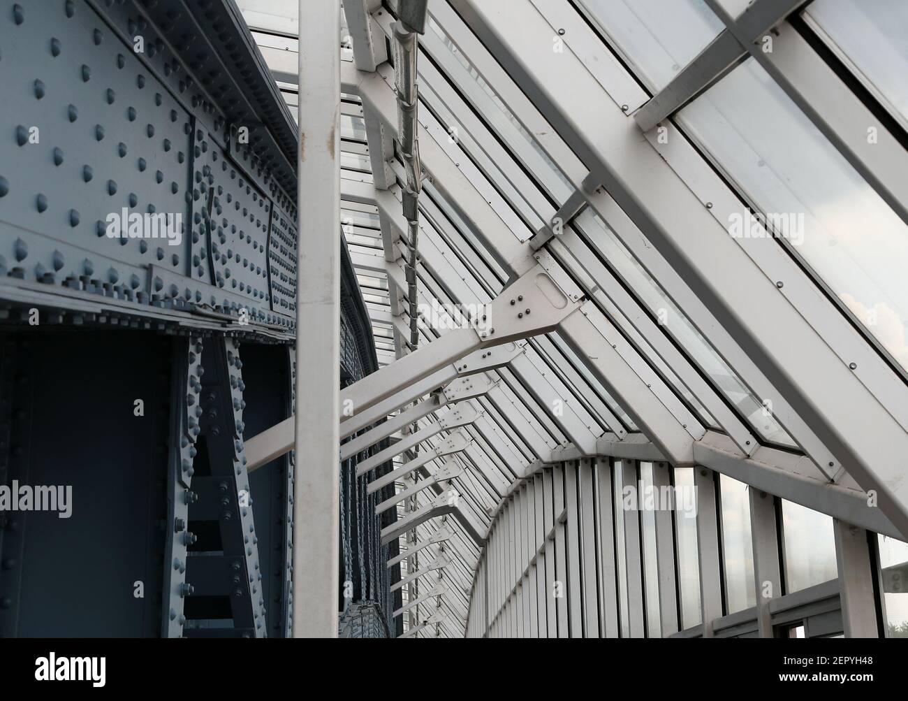 metal structure of the bridge Stock Photo - Alamy