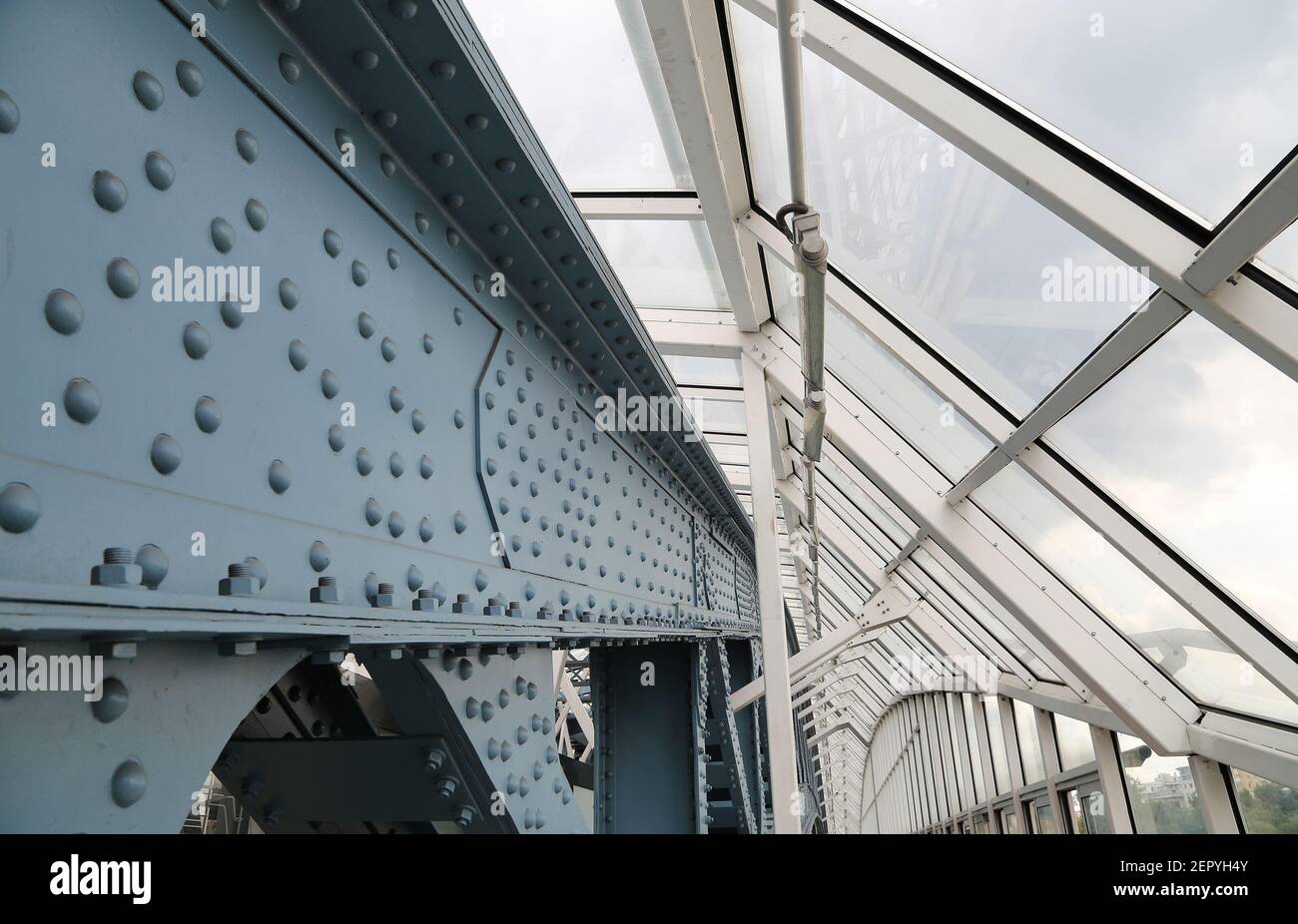 metal structure of the bridge Stock Photo - Alamy