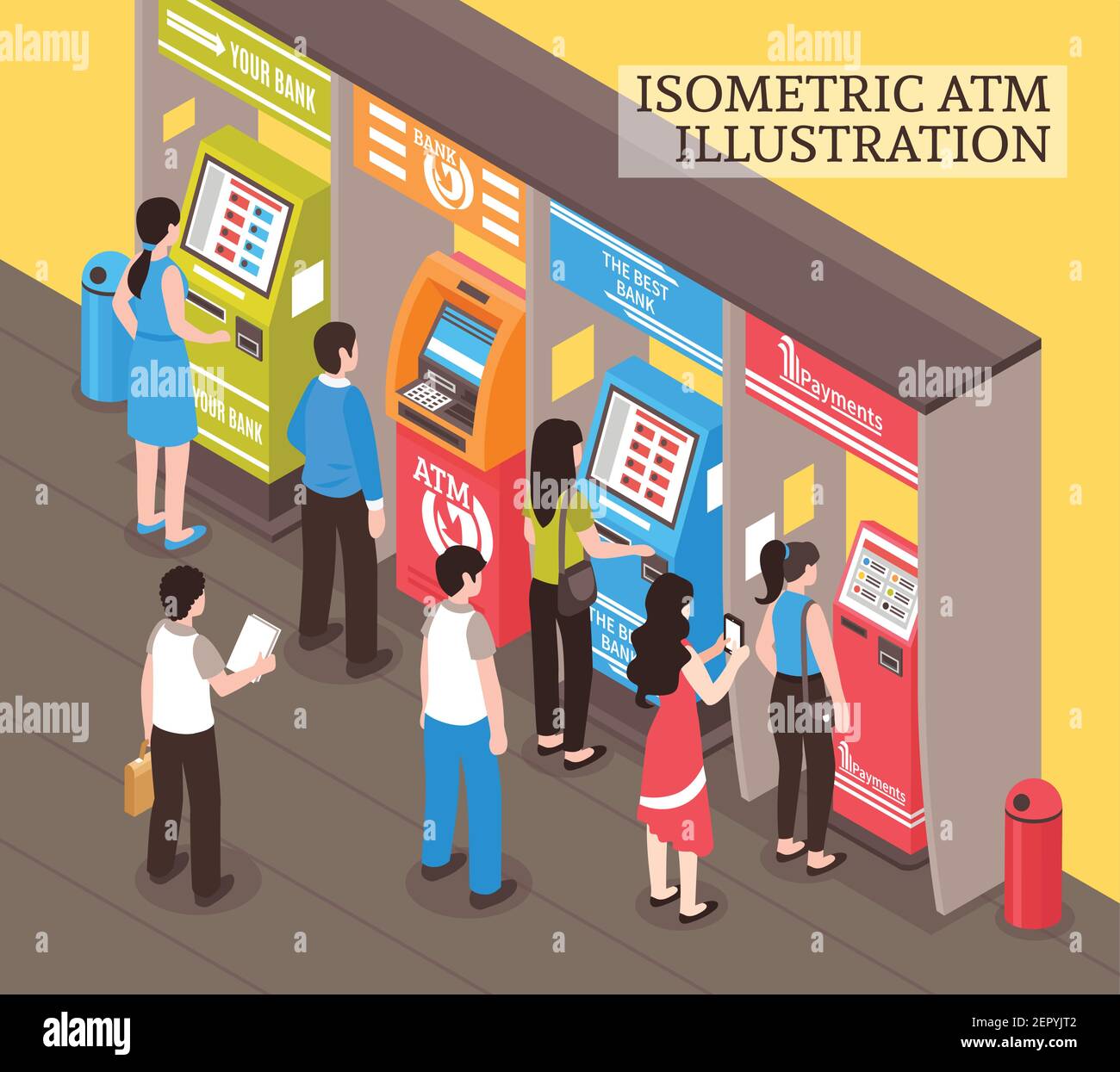 Automatic telling machine Stock Vector Images - Alamy