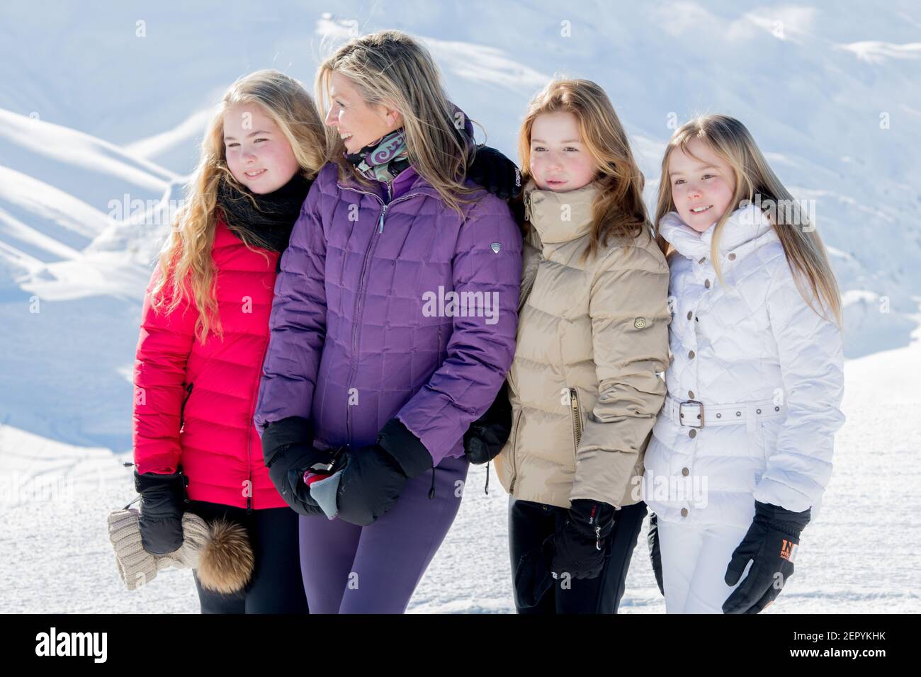 Queen Maxima with their daughters Princess Amalia, Princess Alexia and ...