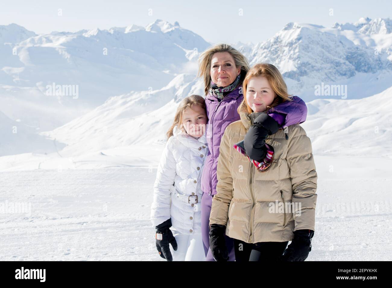 Queen Maxima with their daughters Princess Amalia, Princess Alexia and ...
