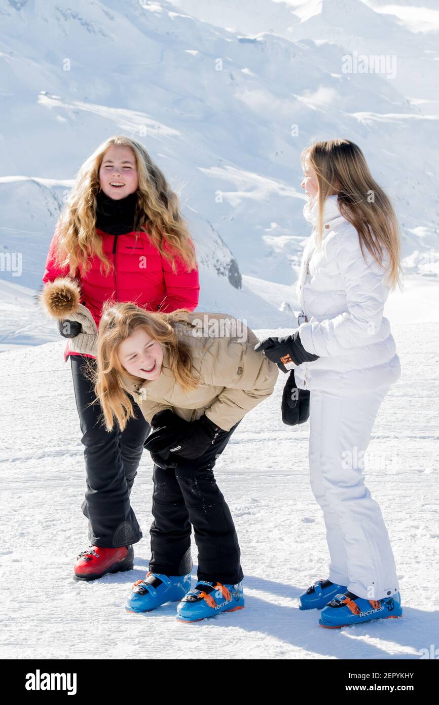 Princess Amalia, Princess Alexia and Princess Ariane during the annual ...
