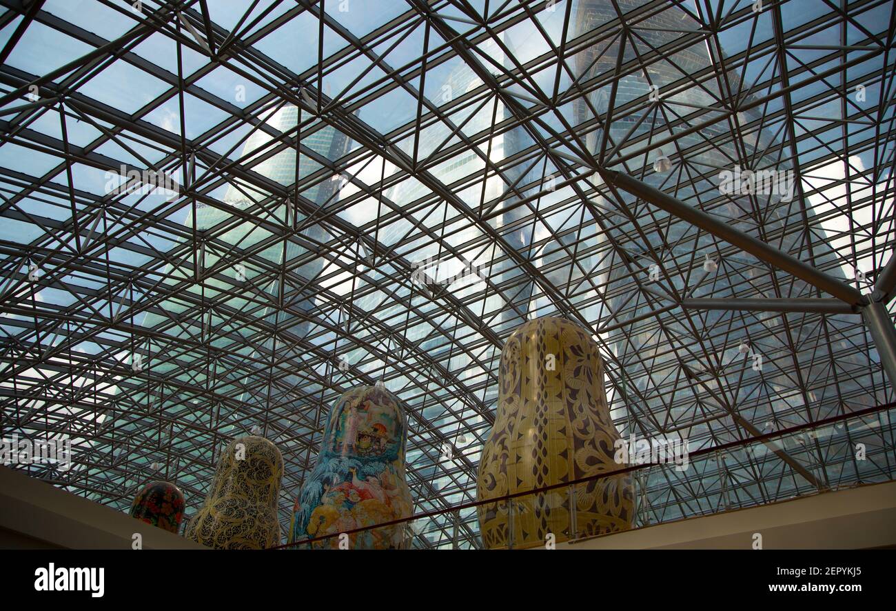Exhibition of Russian nested dolls in Moscow Afi Mall, Russia Stock ...