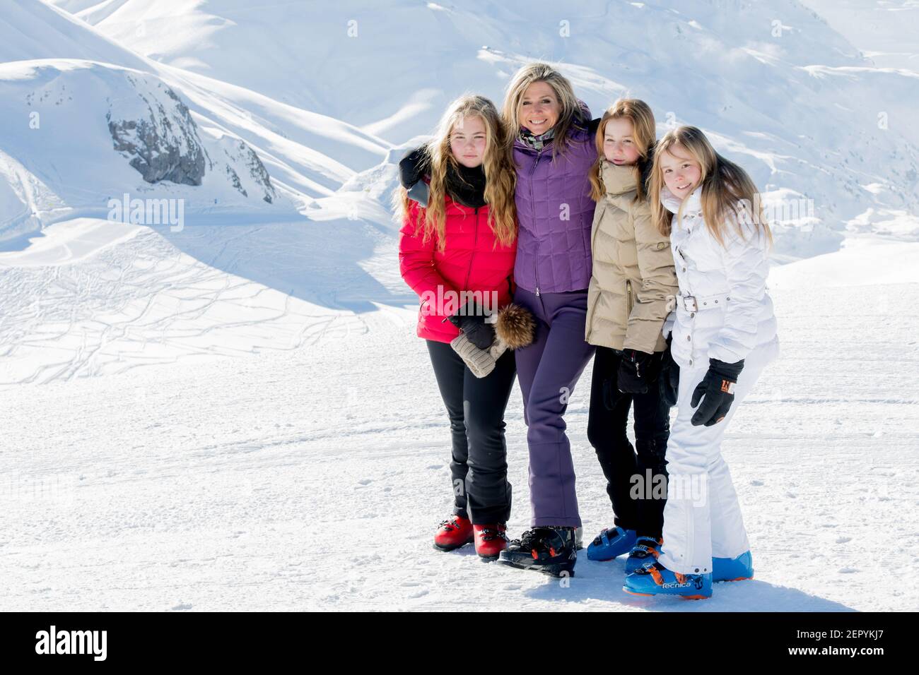 Queen Maxima with their daughters Princess Amalia, Princess Alexia and ...