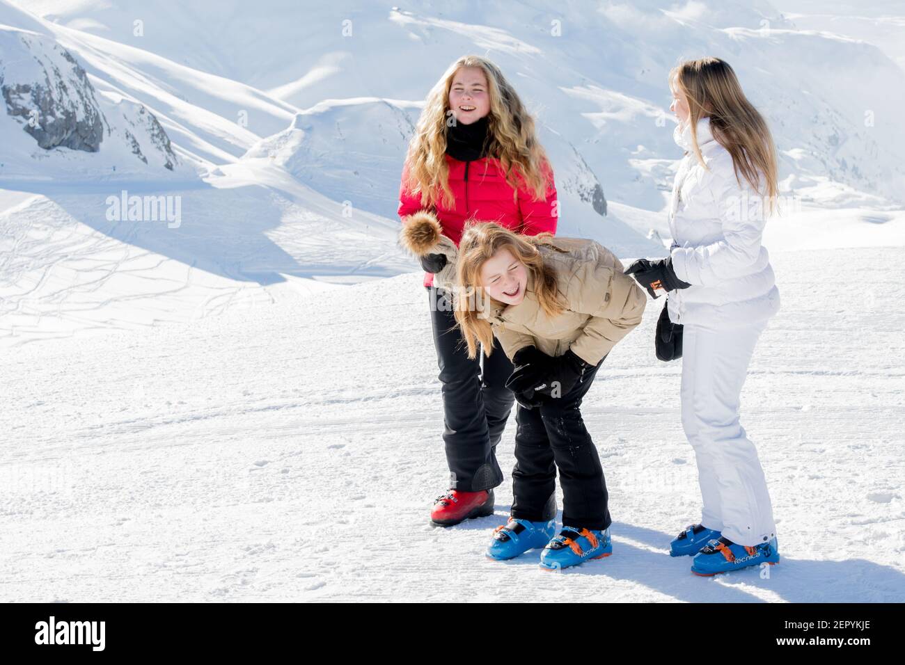 Princess Amalia, Princess Alexia and Princess Ariane during the annual ...
