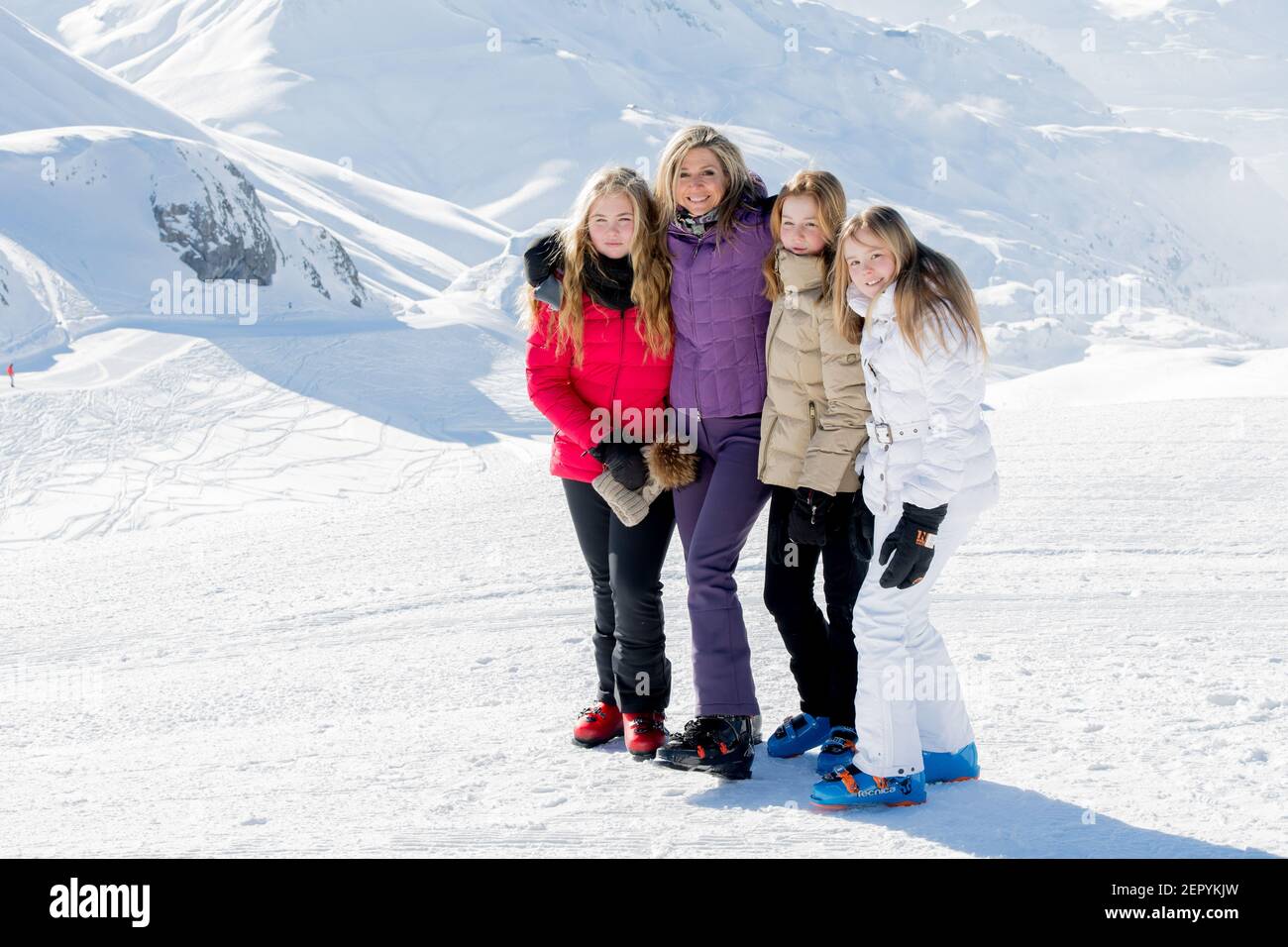 Queen Maxima with their daughters Princess Amalia, Princess Alexia and ...