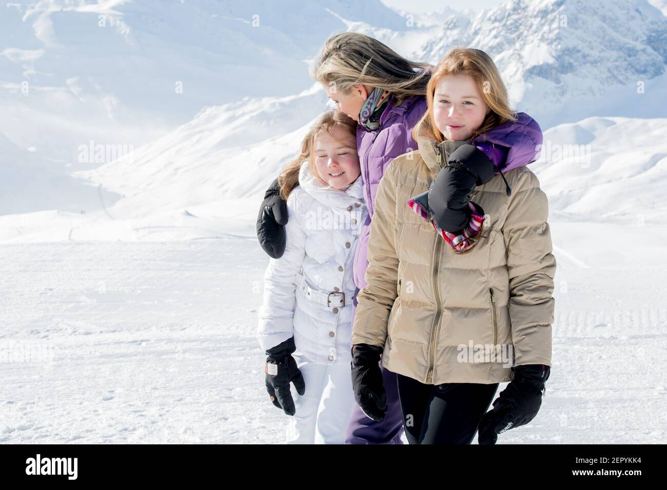 Queen Maxima with their daughters Princess Amalia, Princess Alexia and ...