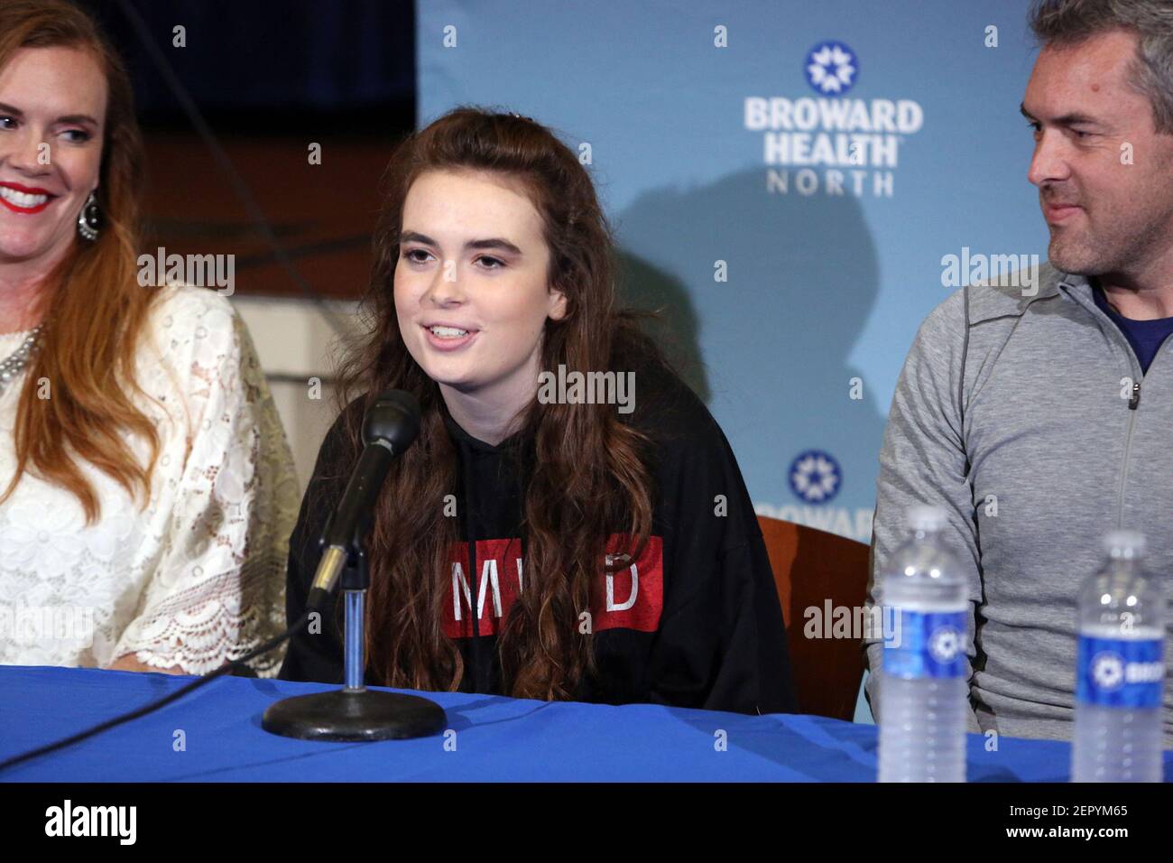 Marjory Stoneman Douglas shooting survivor Maddy Wilford, center ...