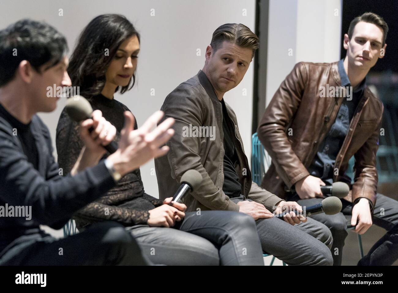 NEW YORK - FEBRUARY 26: Robin Lord Taylor, Morena Baccarin, Ben ...