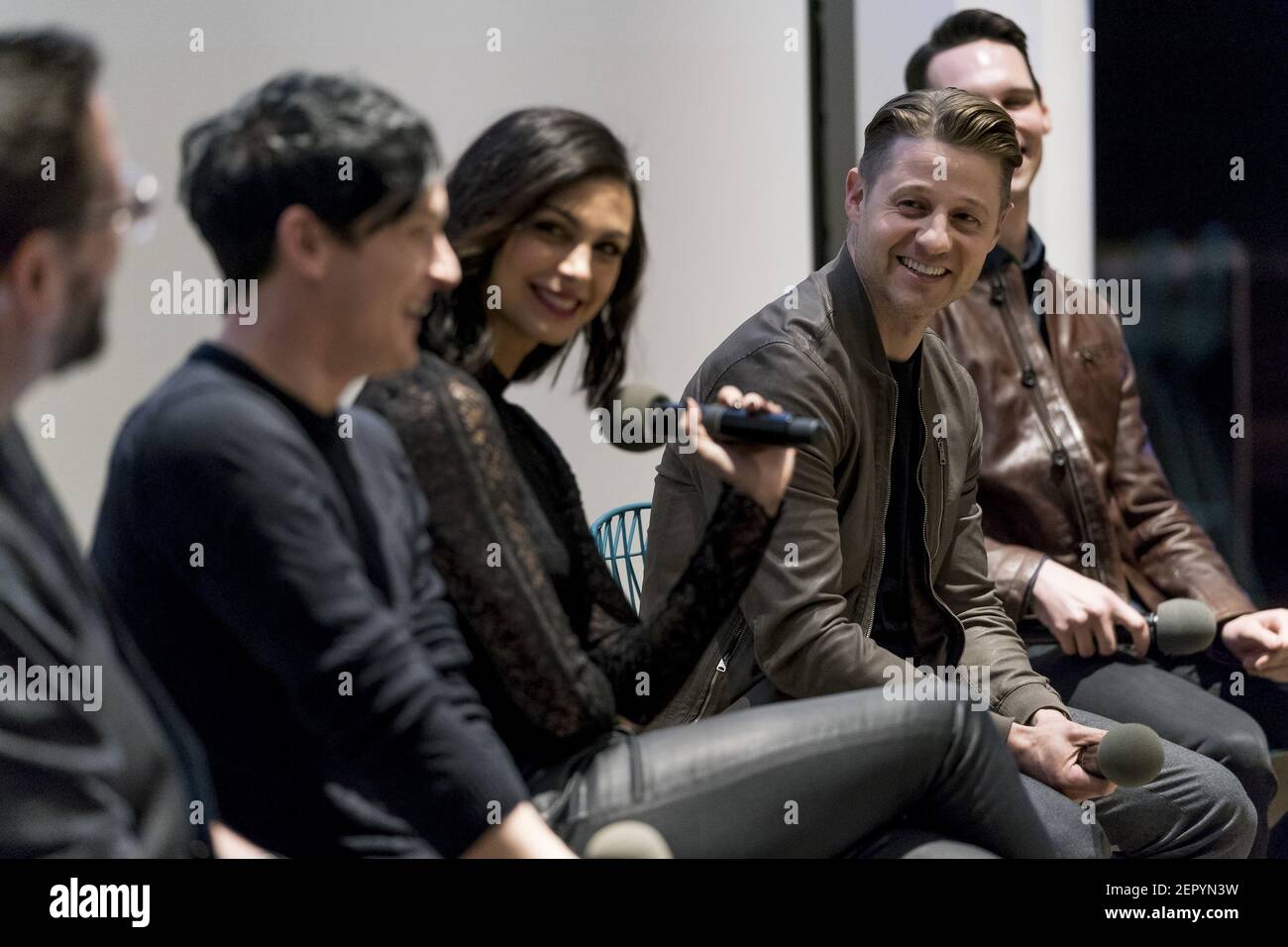 NEW YORK - FEBRUARY 26: Robin Lord Taylor, Morena Baccarin, Ben ...