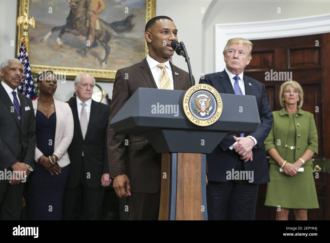 Johnny Taylor, Jr. speaks after being announced as the Chairman of the ...